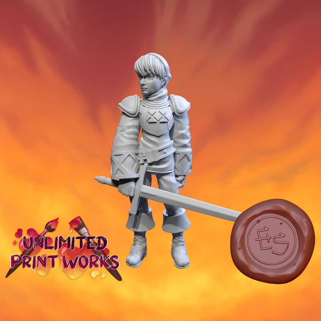 Male Squire Miniature - 28mm / 32mm / 36mm - Ethan Savage Studios ...