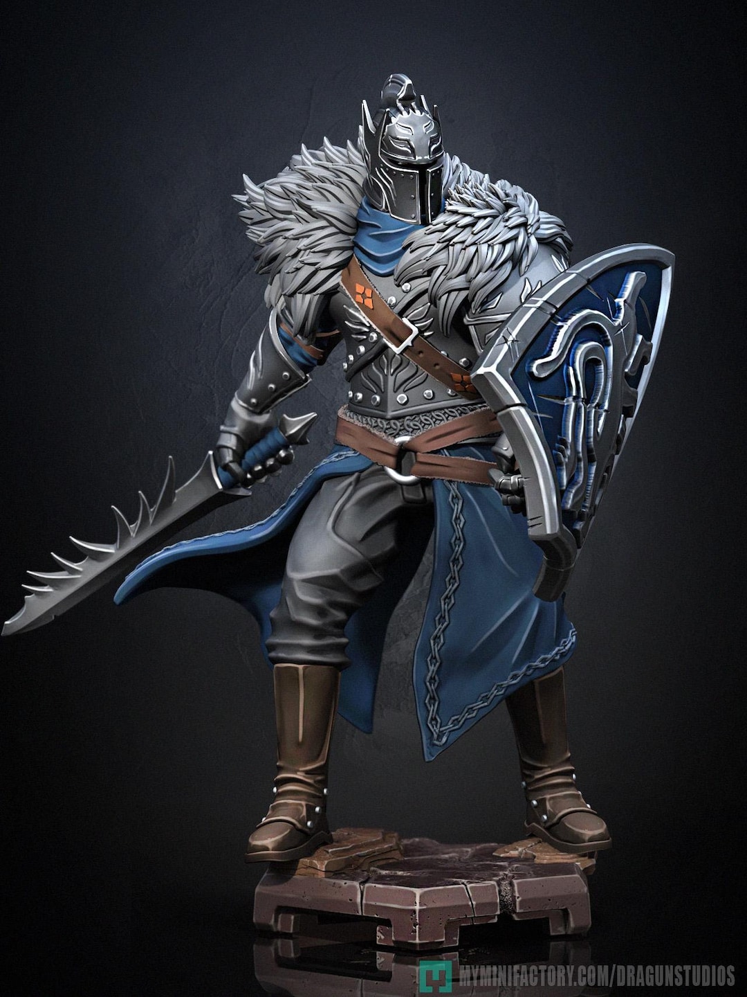 Faraam Knight - Dragun Studios - 28mm / 32mm / 36mm / 75mm - Etsy