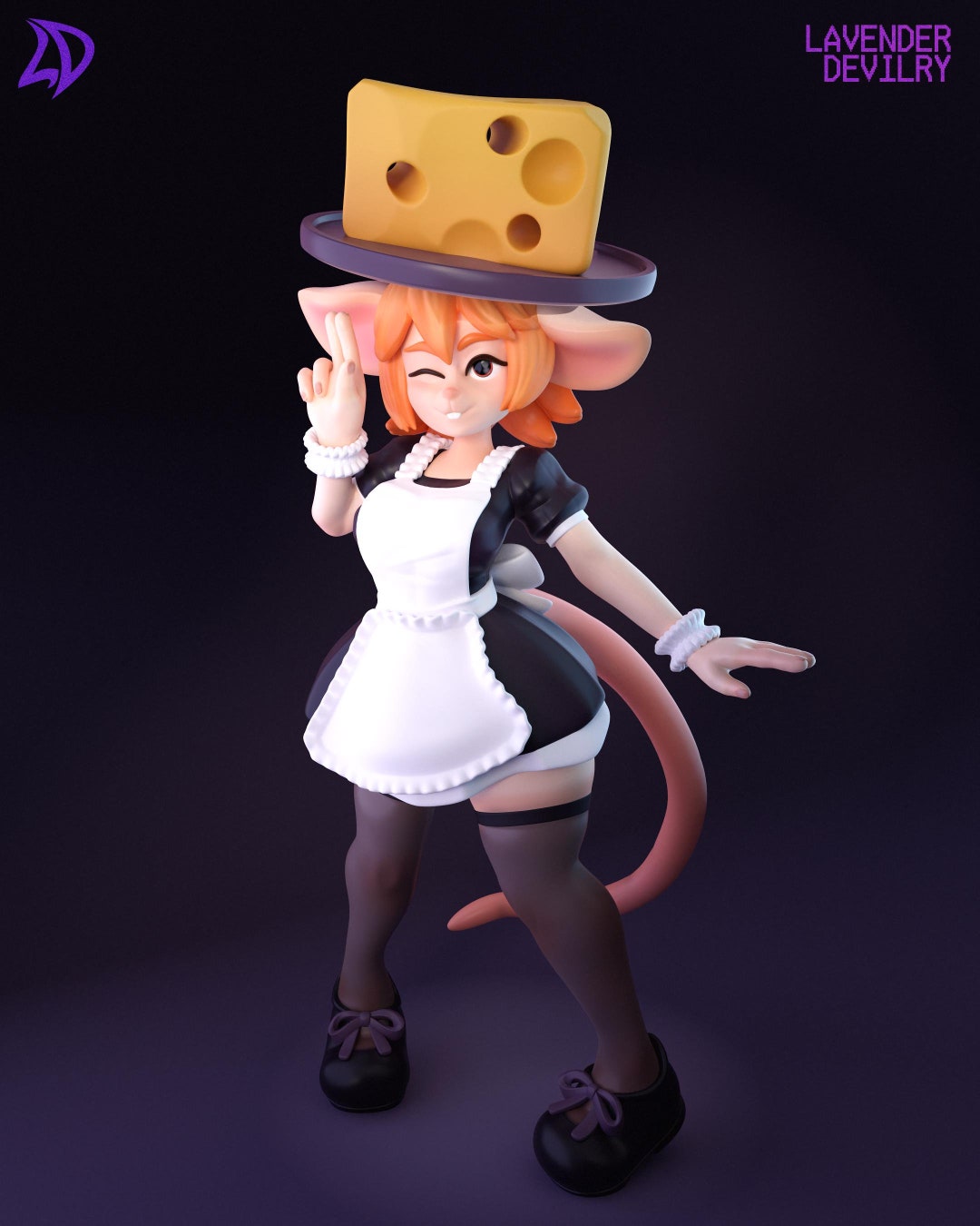 Mouse Maid Miss Swiss Miniature cheese & No Cheese Variations Lavender ...