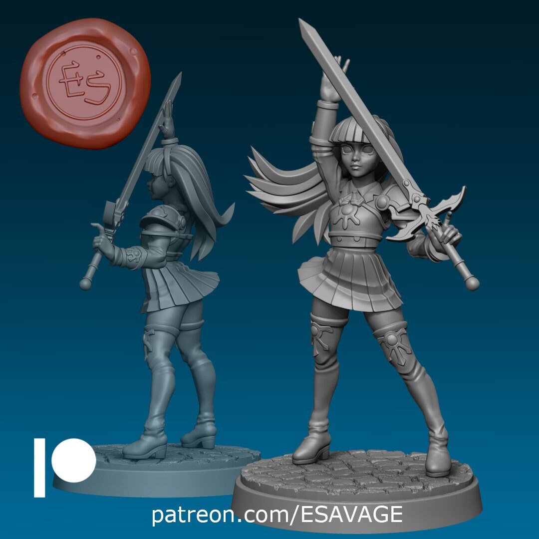 Magic Knight Yumi Ethan Savage Studios 28mm / 32mm / 36mm - Etsy