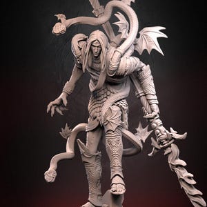 Serpent Messmer Miniature - Dragun Studios - 75mm / 145mm - Etsy