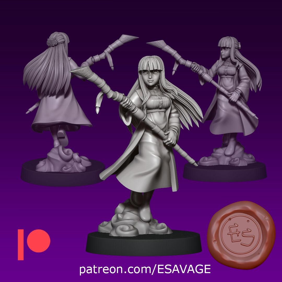 Apprentice Mage Miniature - 28mm / 32mm / 36mm / 75mm - Ethan Savage ...