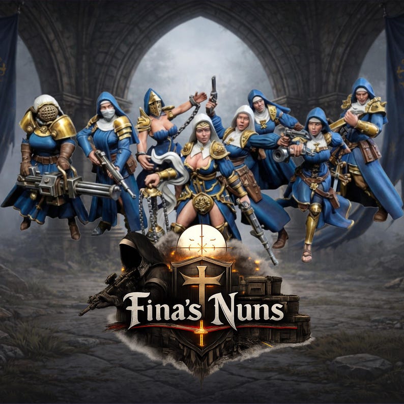 Fina's Modern Nuns Miniatures - 28mm / 32mm / 36mm / 75mm - Crosslances ...