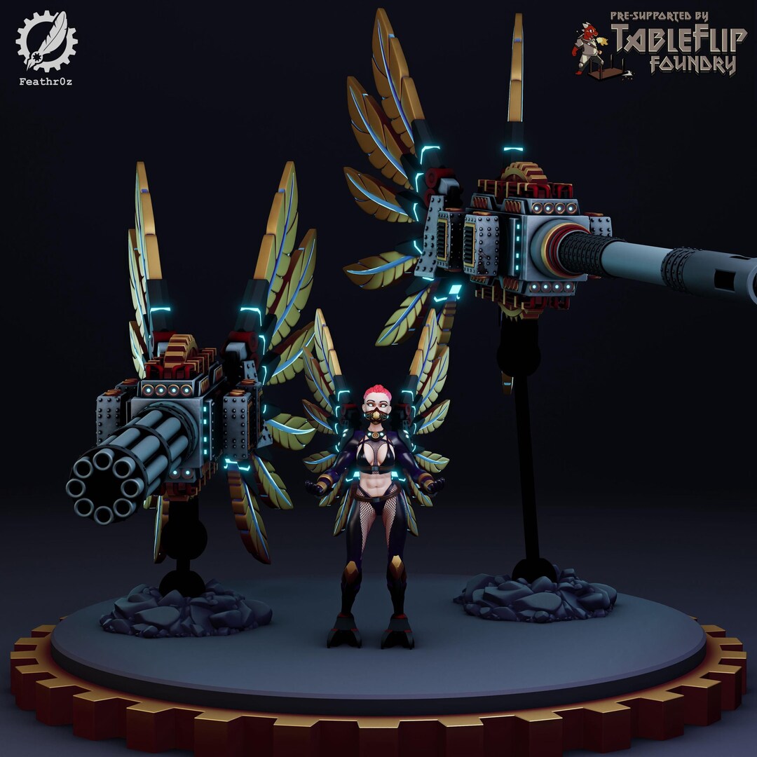 Aurora Vanguard Gun Goddess 001 (standard & NSFW Variations) - Feathr0z ...