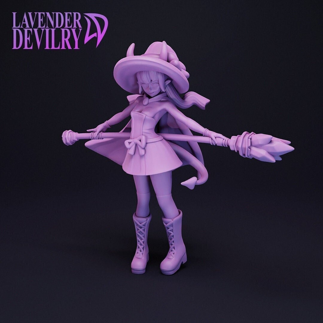 Plum, Tiefling Witch Girl - Lavender Devilry - 28mm / 32mm / 36mm ...