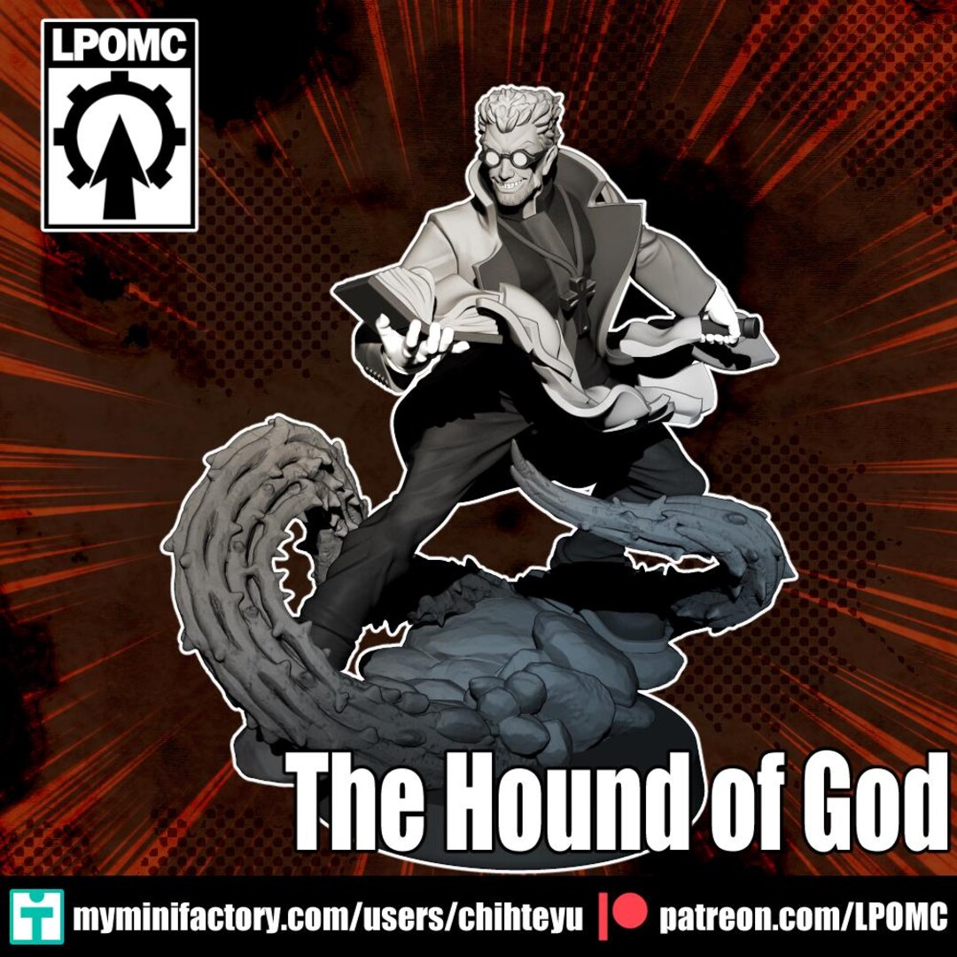 Hound of God Miniature - 28mm / 32mm / 36mm / 75mm - LPOMC - Resin ...