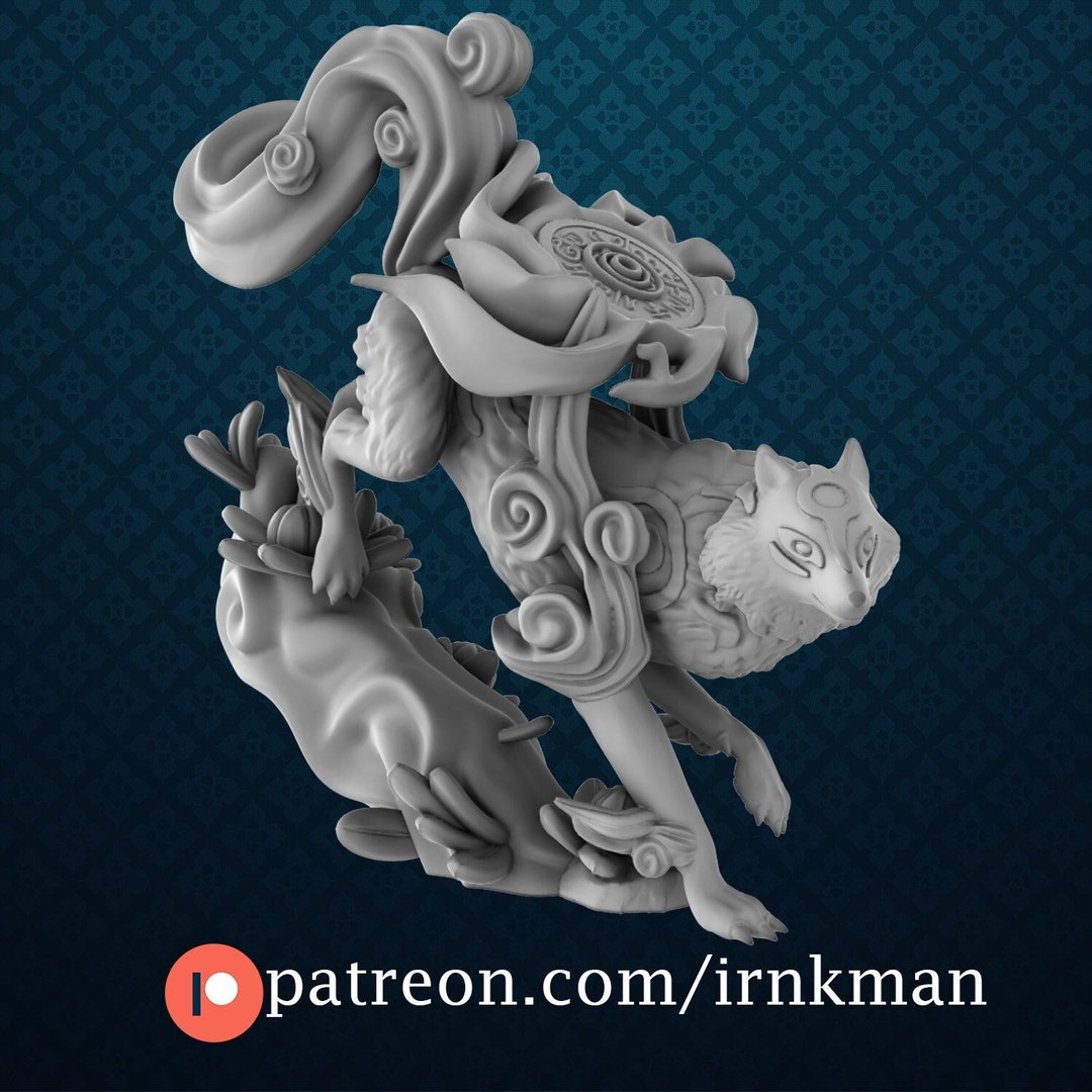 Wolf Goddess Miniature - Irnkman's Minis - 60mm - Etsy