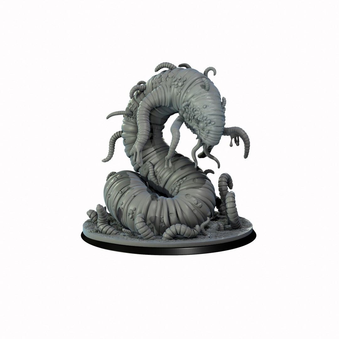 The Blight Worm Miniature - Cosmondo - 97mm Height - Etsy