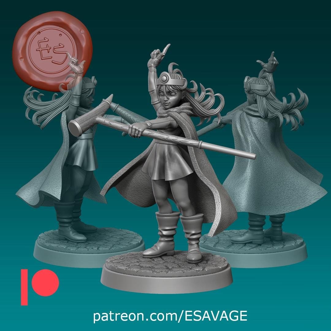 Female Sage Miniature - Ethan Savage Studios - 28mm / 32mm / 36mm - Etsy