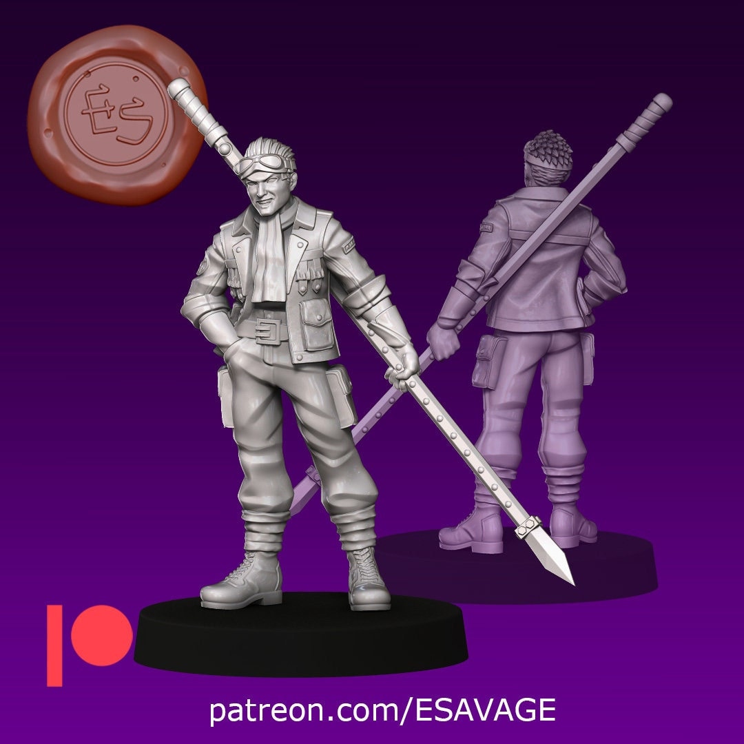 Captain Potty Mouth Miniature - Ethan Savage Studios - 28mm / 32mm ...