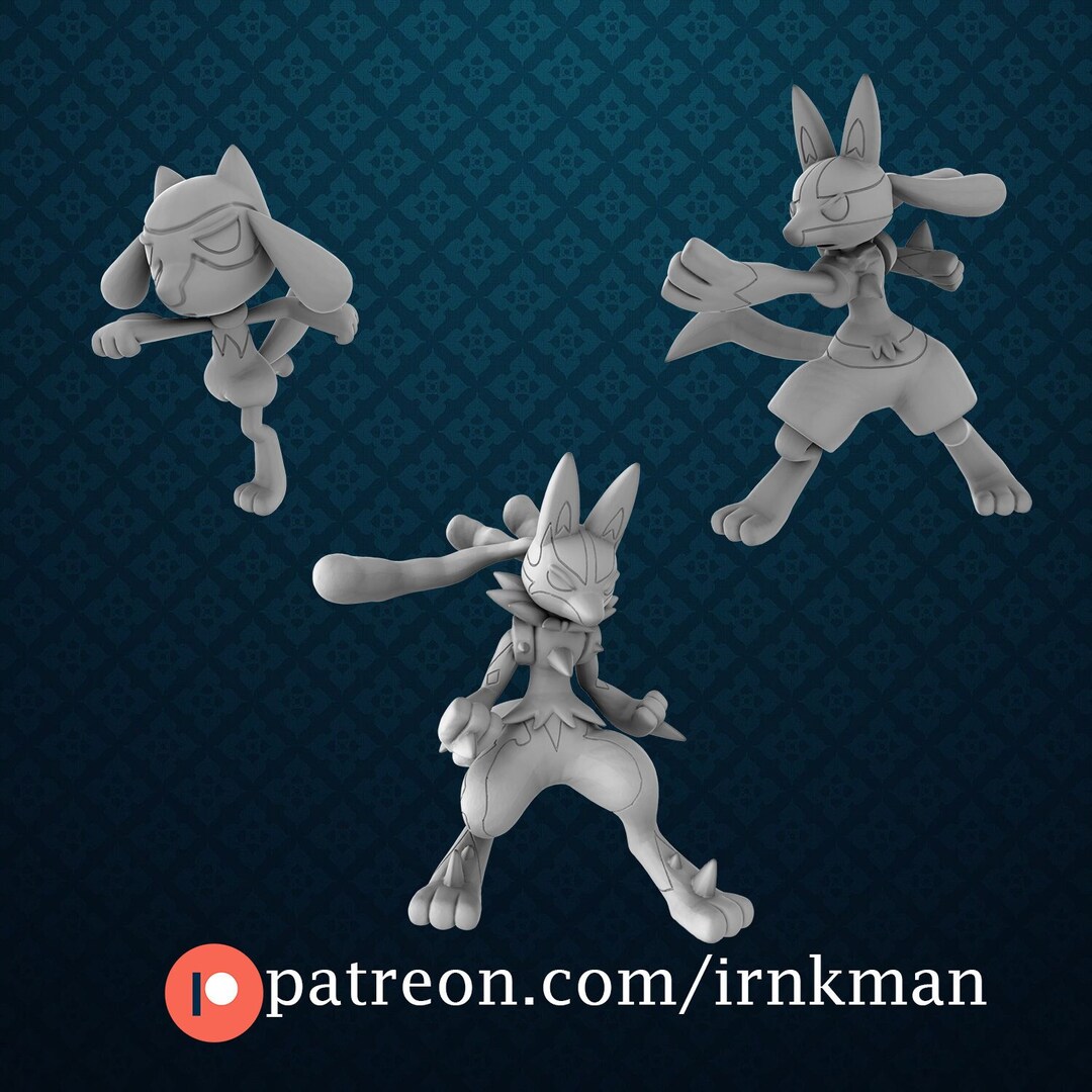 Lucario Line Miniature Irnkman's Minis 36mm - Etsy