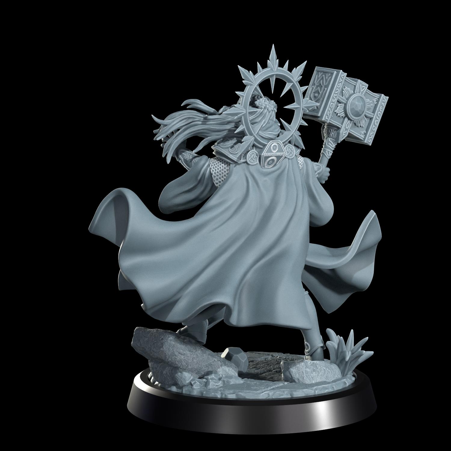 Aasimar Cleric Miniature (alternate Weapon Variations) - Cosmondo ...