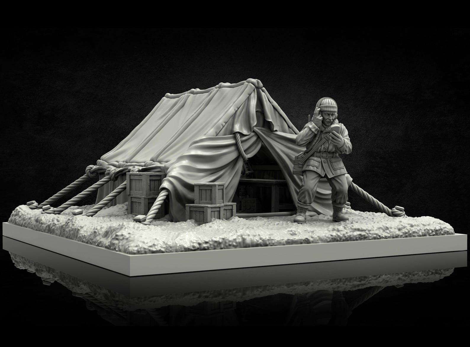 Campsite Tent Miniature - Adaevy Creations - 28mm / 32mm / 36mm - Etsy