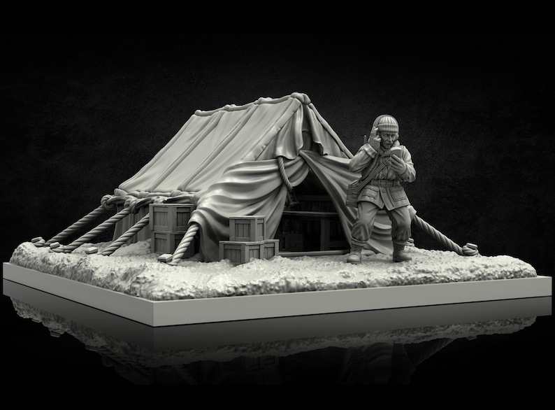 Campsite Tent Miniature - Adaevy Creations - 28mm / 32mm / 36mm - Etsy