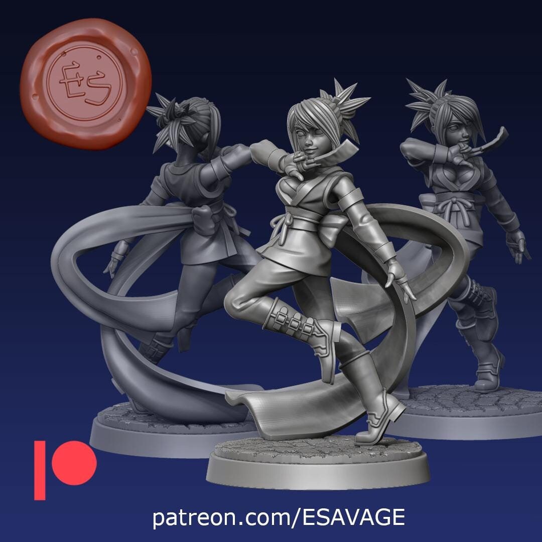 Card Ninja Miniature - Ethan Savage Studios - 28mm / 32mm / 36mm - Etsy