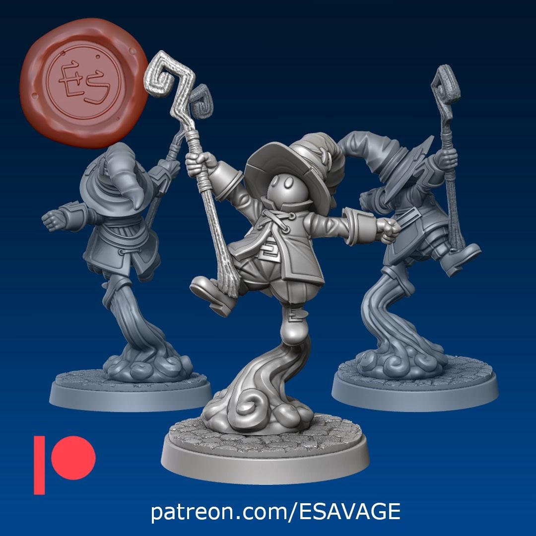 Mini Mage Miniature - Ethan Savage Studios - 28mm / 32mm / 36mm - Etsy