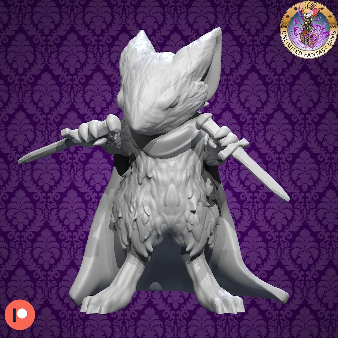 Rogue Mouse Miniature - Unlimited Fantasy Minis - 28mm / 32mm / 36mm - Etsy