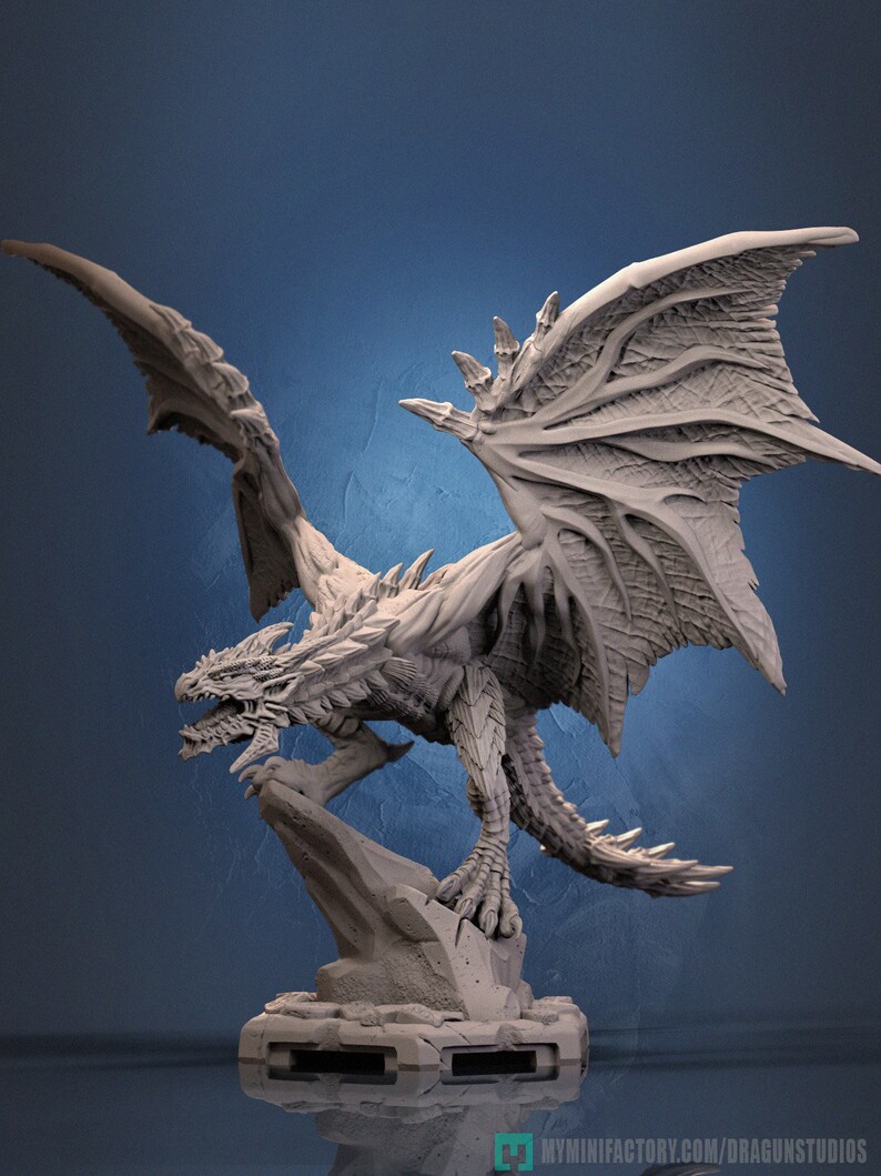 Dark Dragon Miniature - Dragun Studios - 62mm / 141mm - Etsy