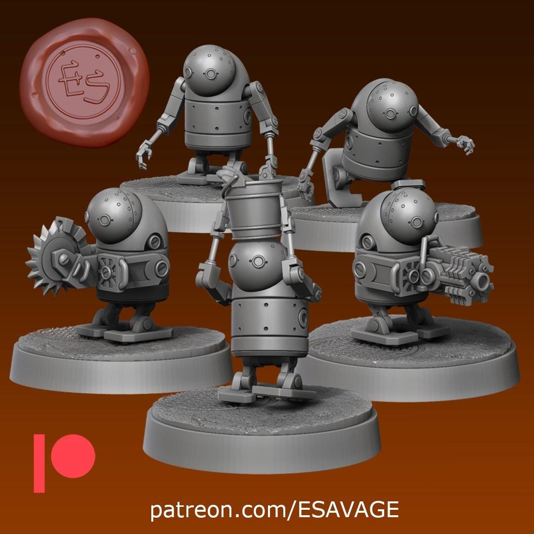 Automaton Miniature (5 Variations) - Ethan Savage Studios - 28mm / 32mm ...