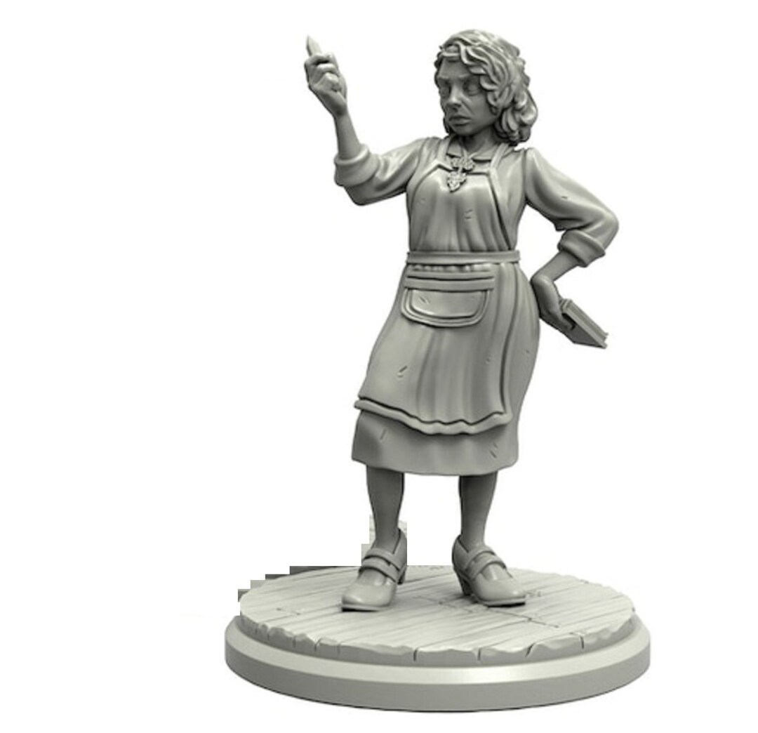 Waitress Miniature - Adaevy Creations - 28mm / 32mm / 36mm - Etsy