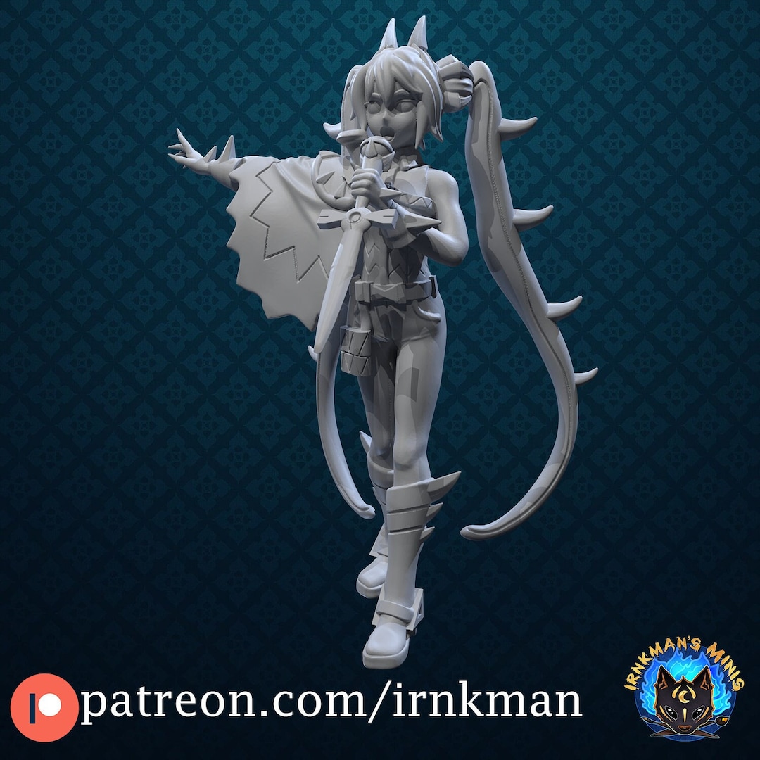 Dragon Trainer Miku Miniature - Irnkman's Minis - 28mm / 32mm / 36mm ...