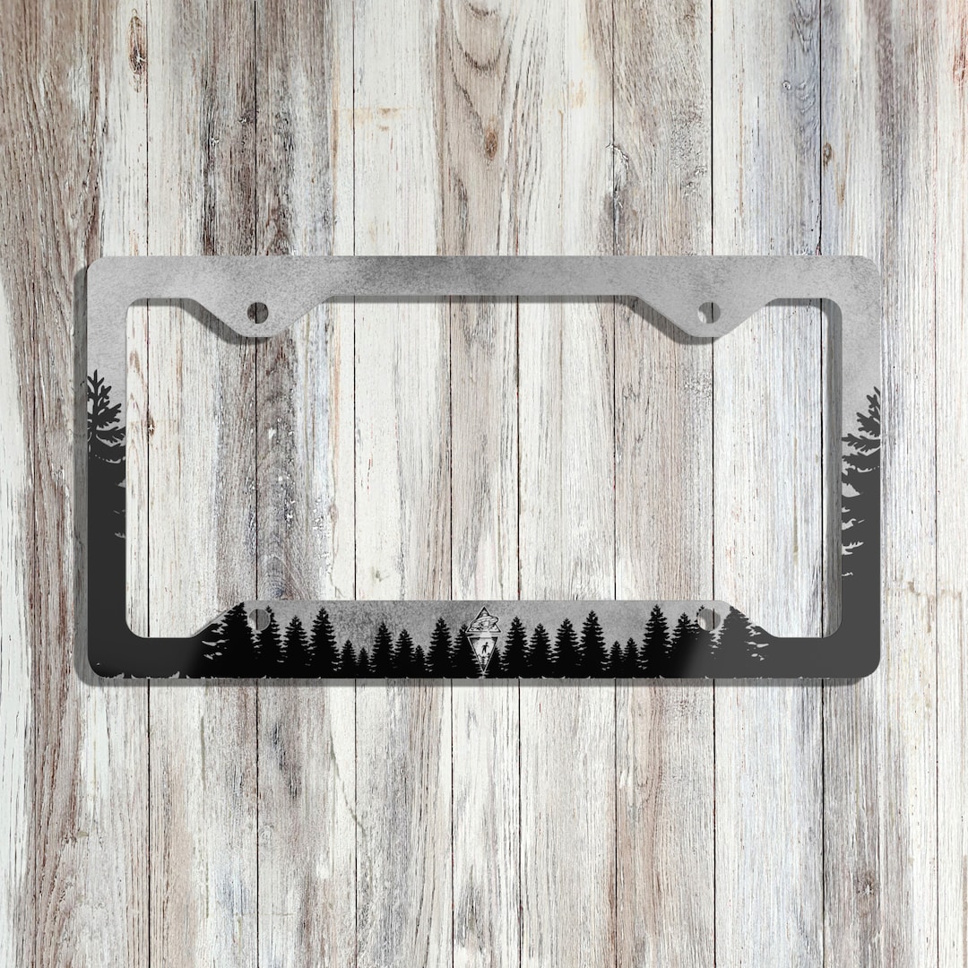 Cool Forest Alien Abduction Metal Slim License Plate Frame | Unique UFO ...
