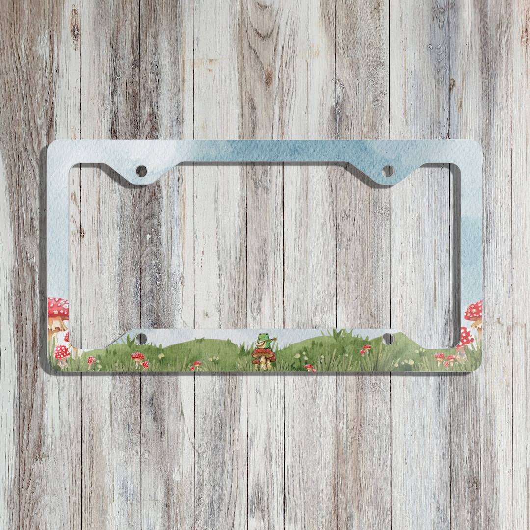 Cutest Little Banjo Playing Frog Slim License Plate Frame | Cute Car ...