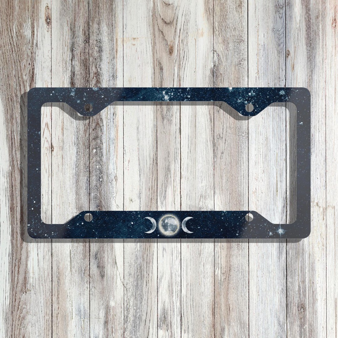 Night Sky Goddess Moons Slim Metal License Plate Frame | Unique ...