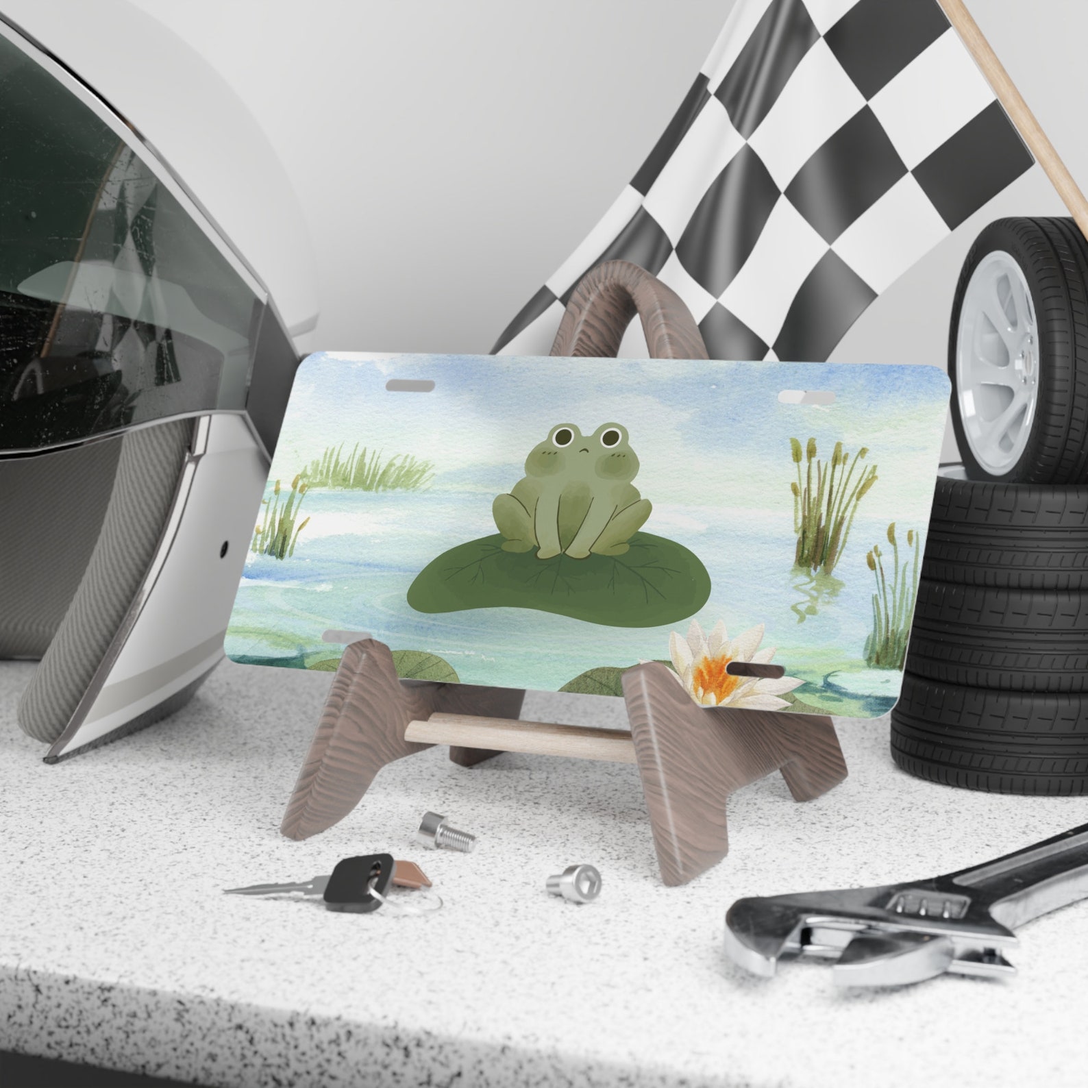 Charming Sad Little Frog License Plate | Unique Car Accessories for Her ...