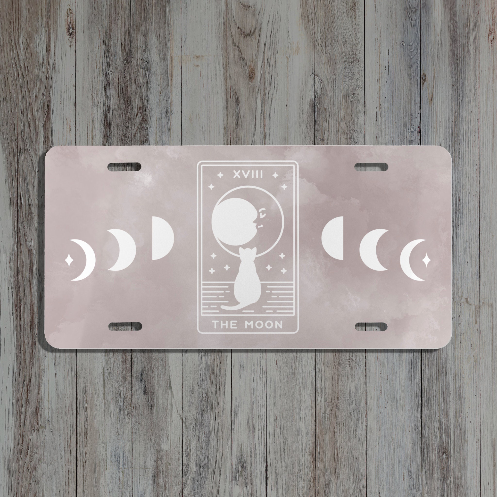 Watercolor 'the Moon' Tarot License Plate Unique Car - Etsy