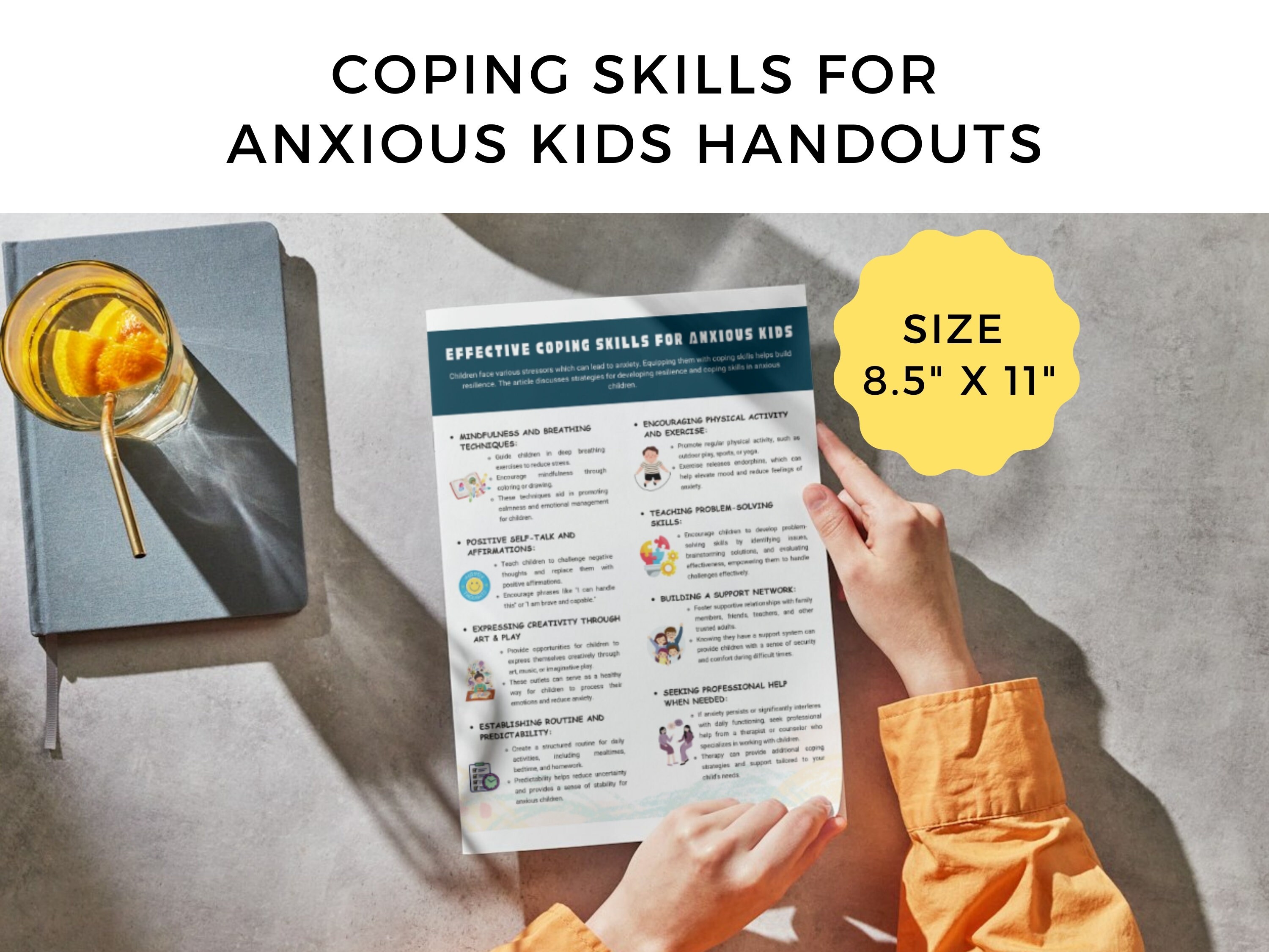 Anxiety Coping Skills Printable Poster, Anxiety Awareness Handouts ...