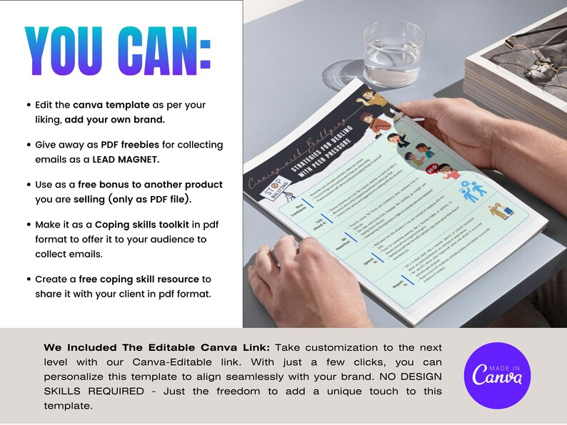 Coping With Bullying Printable Poster Handout Cheat Sheet, Counselling ...