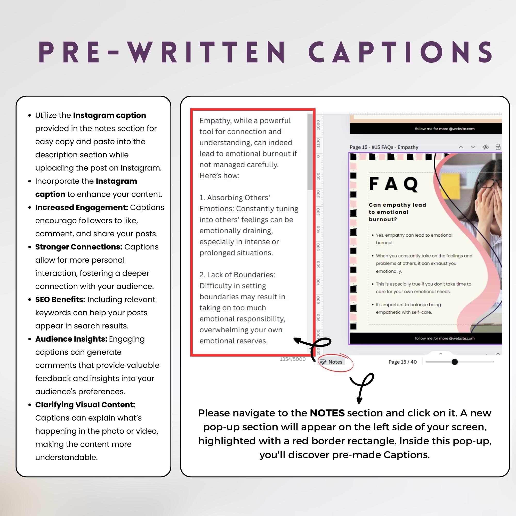 40 Empathy Faqs Instagram Templates, Social Skills Canva Template, Pre ...