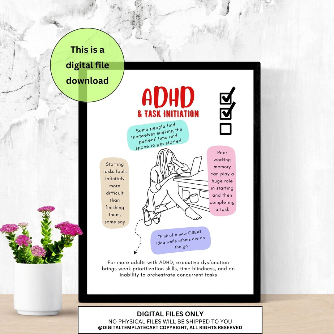 Mental Health Poster ADHD Poster Printable Wall Art Therapy - Etsy