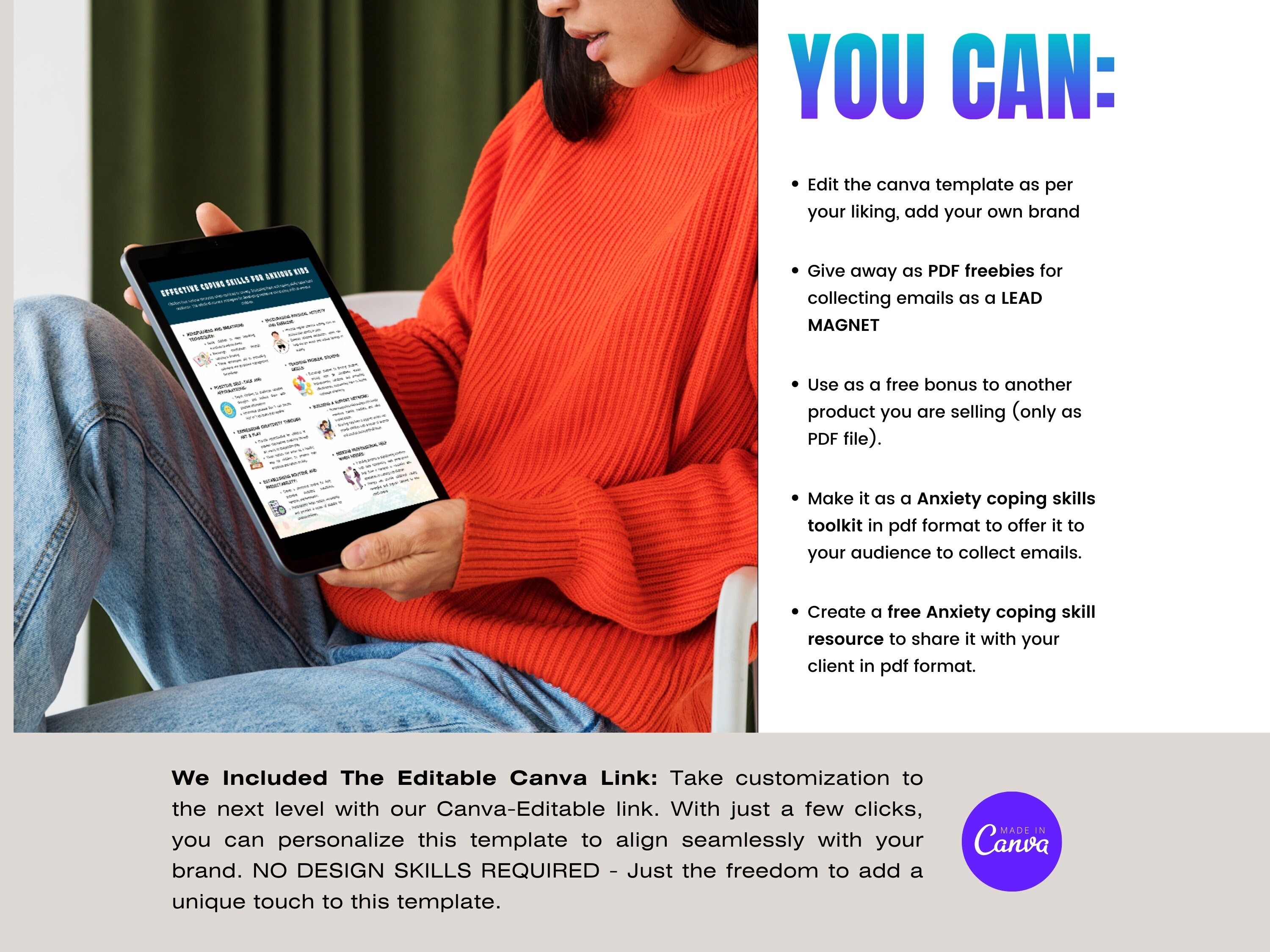 Anxiety Coping Skills Printable Poster, Anxiety Awareness Handouts ...