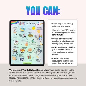 June Self Care Handout, Self Care Coaching Canva Template, Mental ...