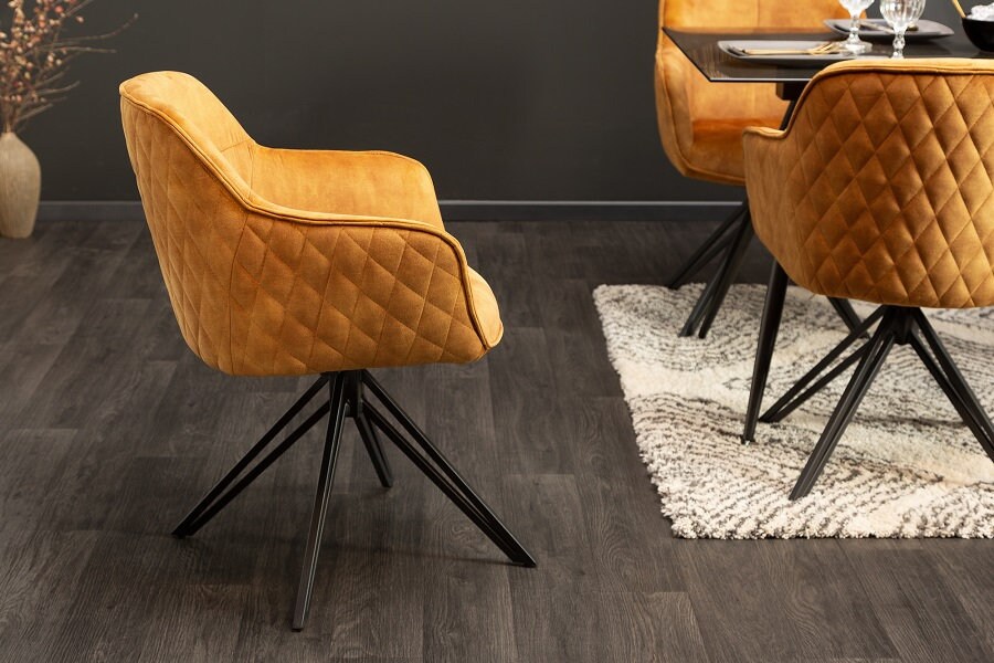 Design Stuhl LOFT Drehbar Braun Retro Design Gestell Schwarz - Etsy.de