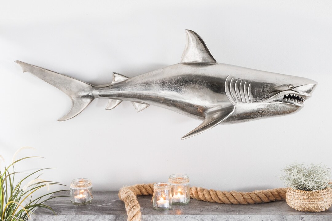 Wall Sculpture SHARK XXL Maritime Predator Aluminium Wall - Etsy