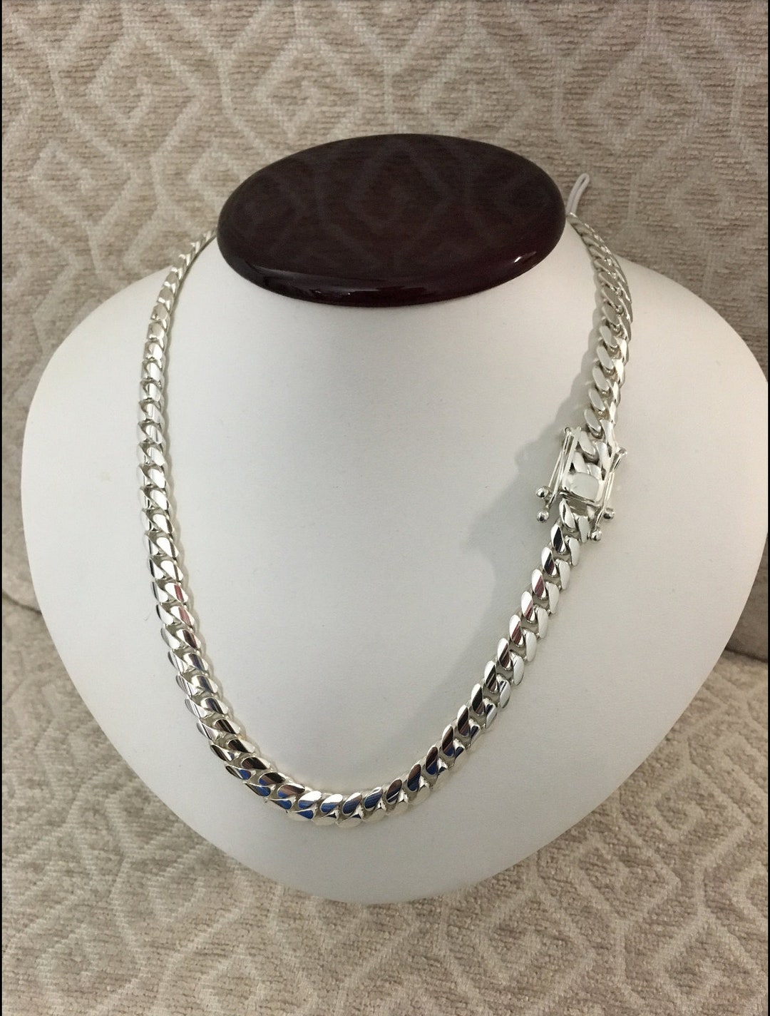 8mm 19inch 999 Pure Solid Hand Made Cuban Link Necklace - Etsy