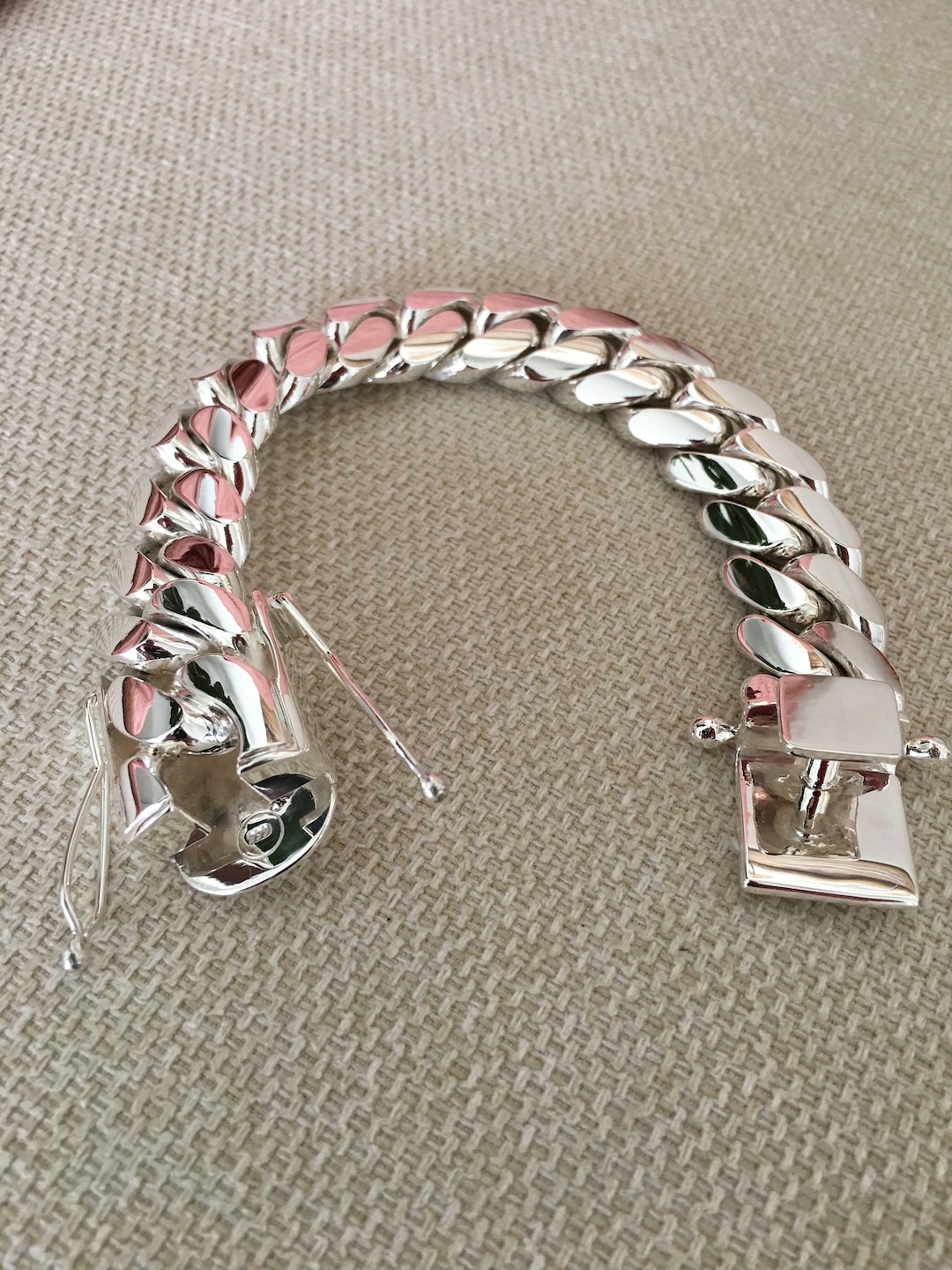 22mm 8inch Solid 999 Silver Hand Made Cuban Link - Etsy