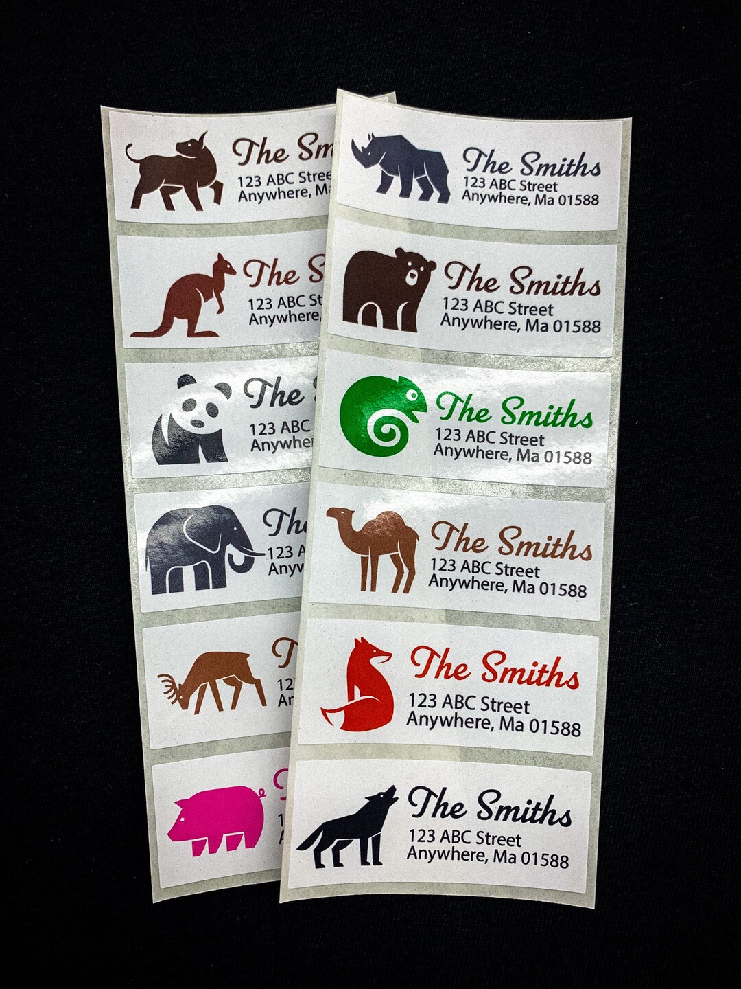 Zoo Animal Return Address Labels - Etsy