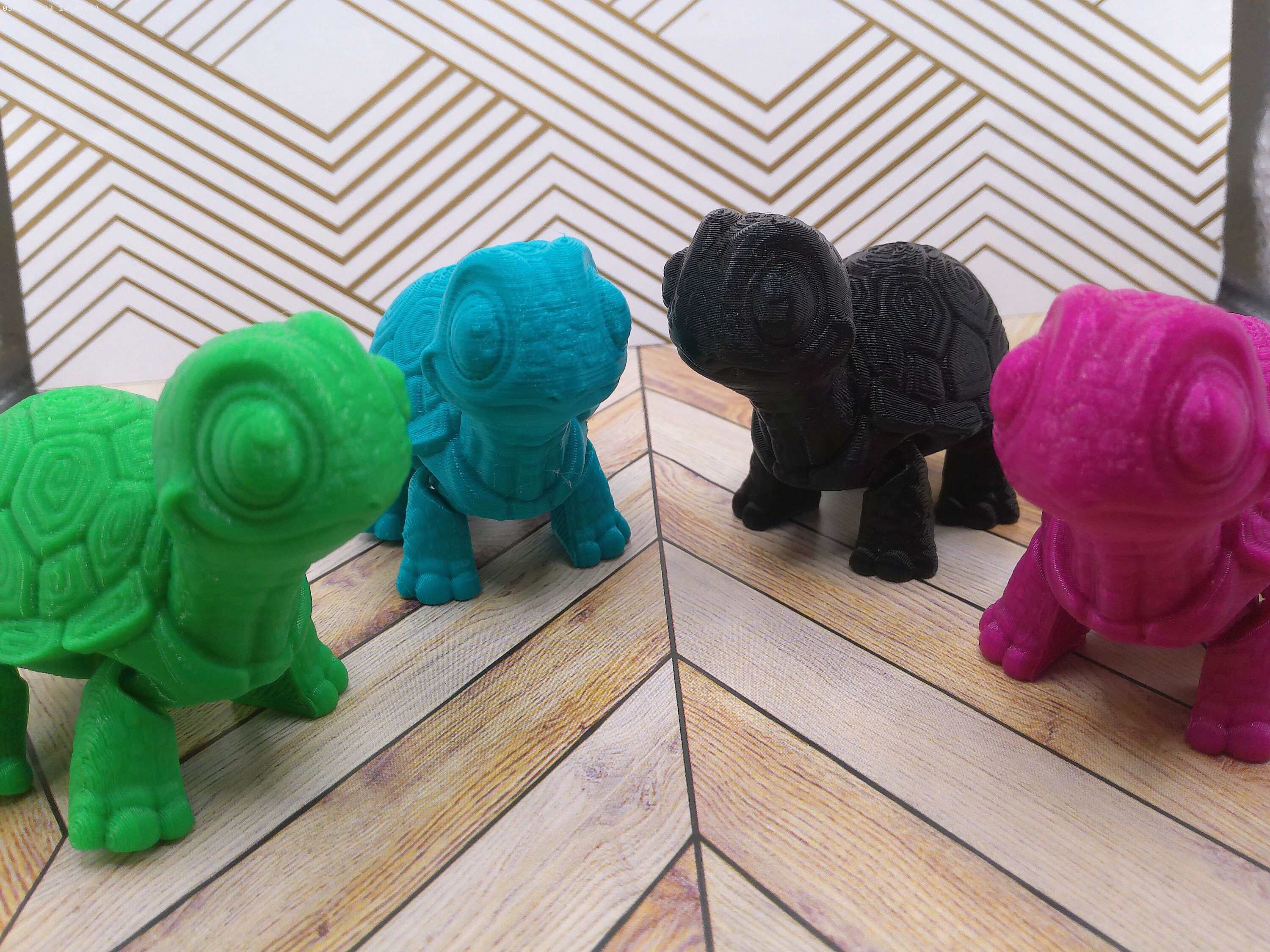 3d Printed Articulated Toonz Turtle/tortoise Standing/laying - Etsy