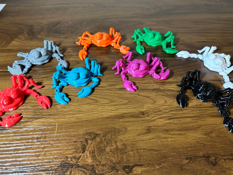 3d Printed Articulated Smiling Crab/crustation - Etsy