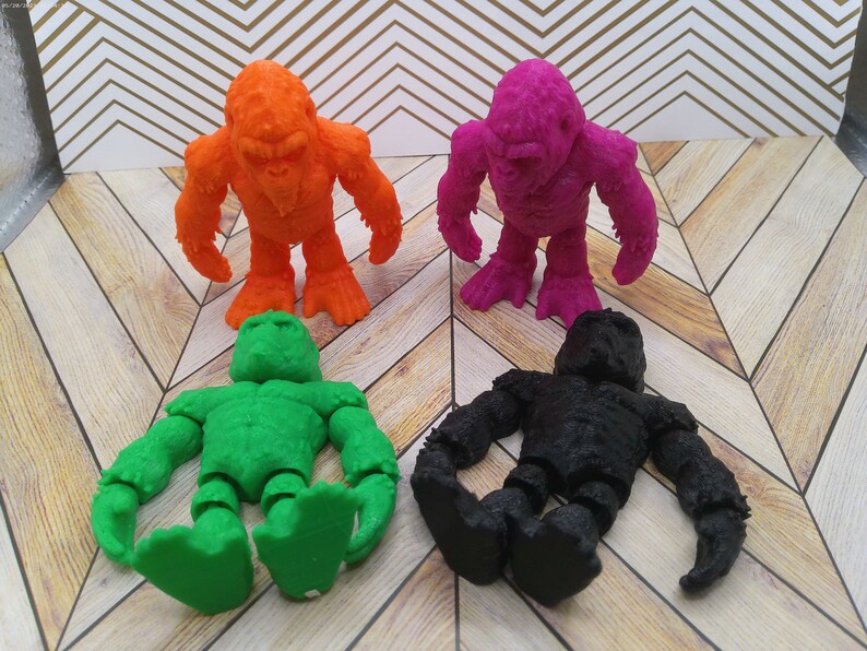 3d Printed Articulated Gorilla/giant Monkey/ape - Etsy