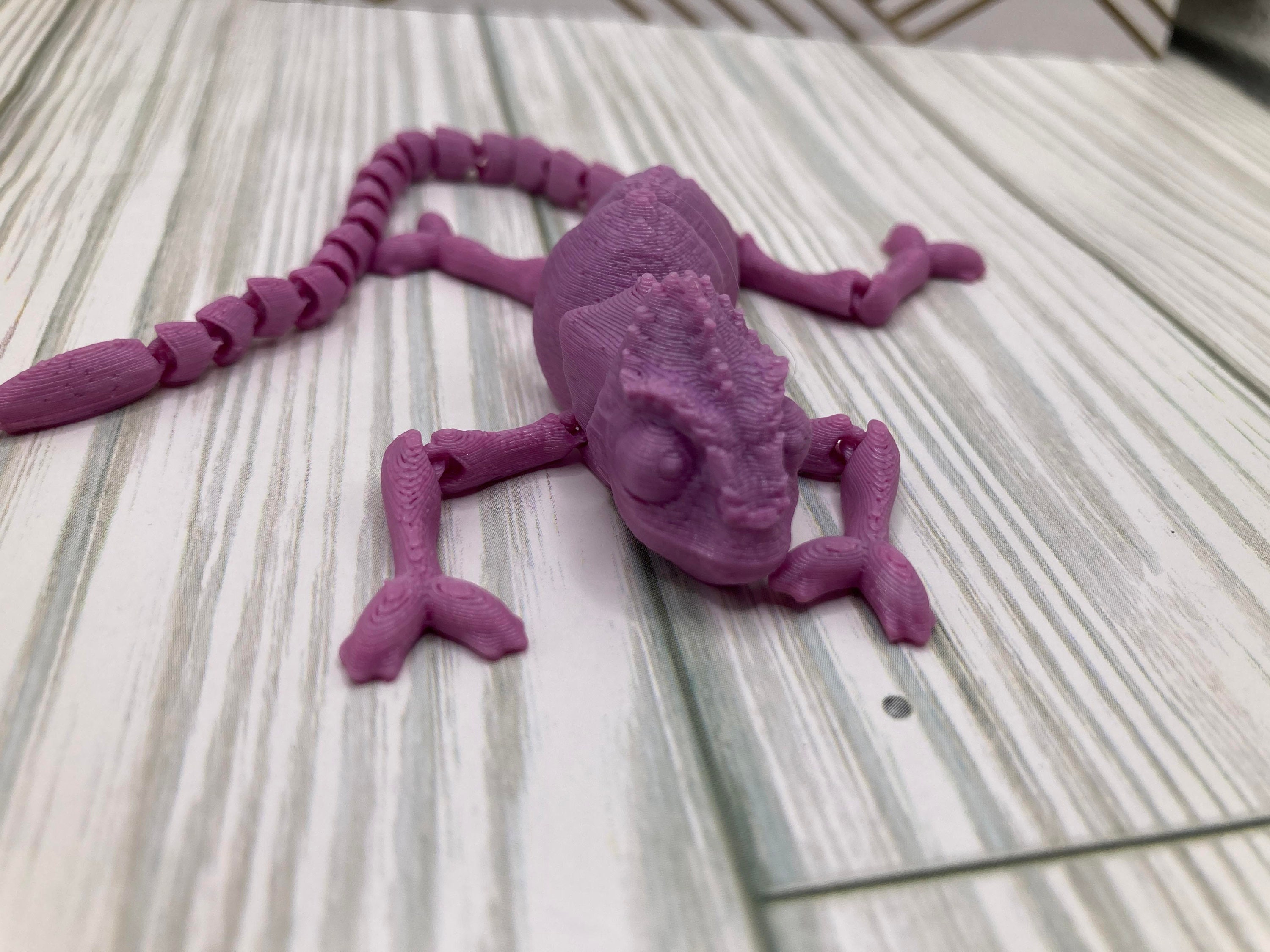 3d Printed Articulated Lizard/chameleon - Etsy