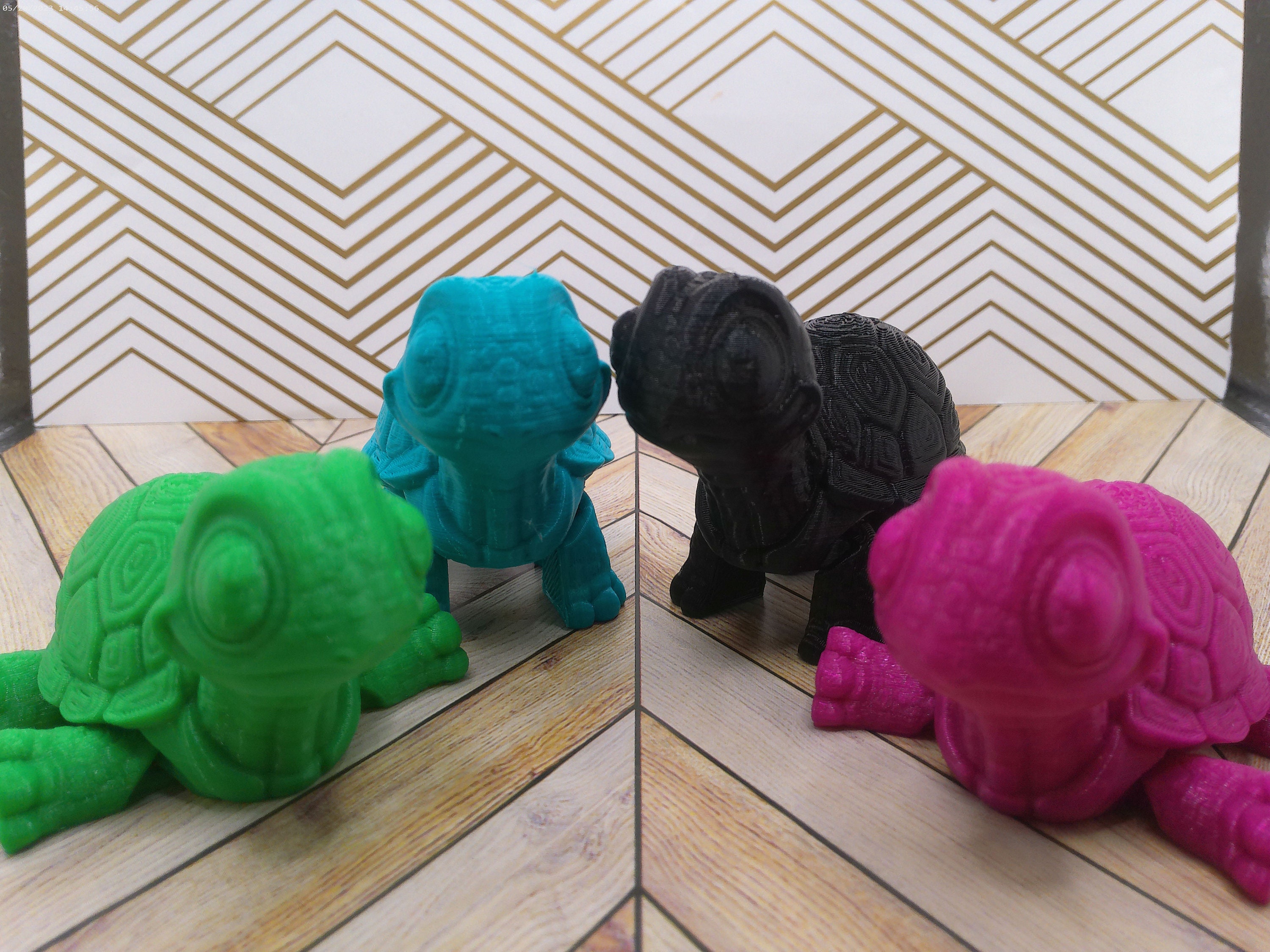 3d Printed Articulated Toonz Turtle/tortoise Standing/laying - Etsy