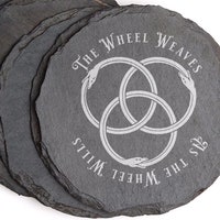 Wheel of Time Map Coasters Set of 12, Puzzle Wheel of Time, Drink ...
