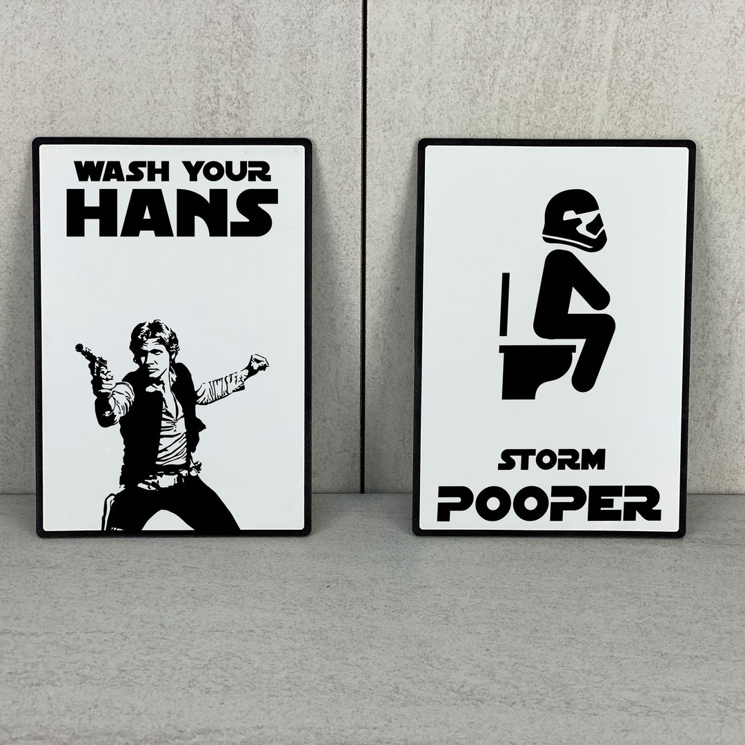 Funny Star Wars Bathroom Signs, Funny Bathroom Signs, Storm Pooper ...