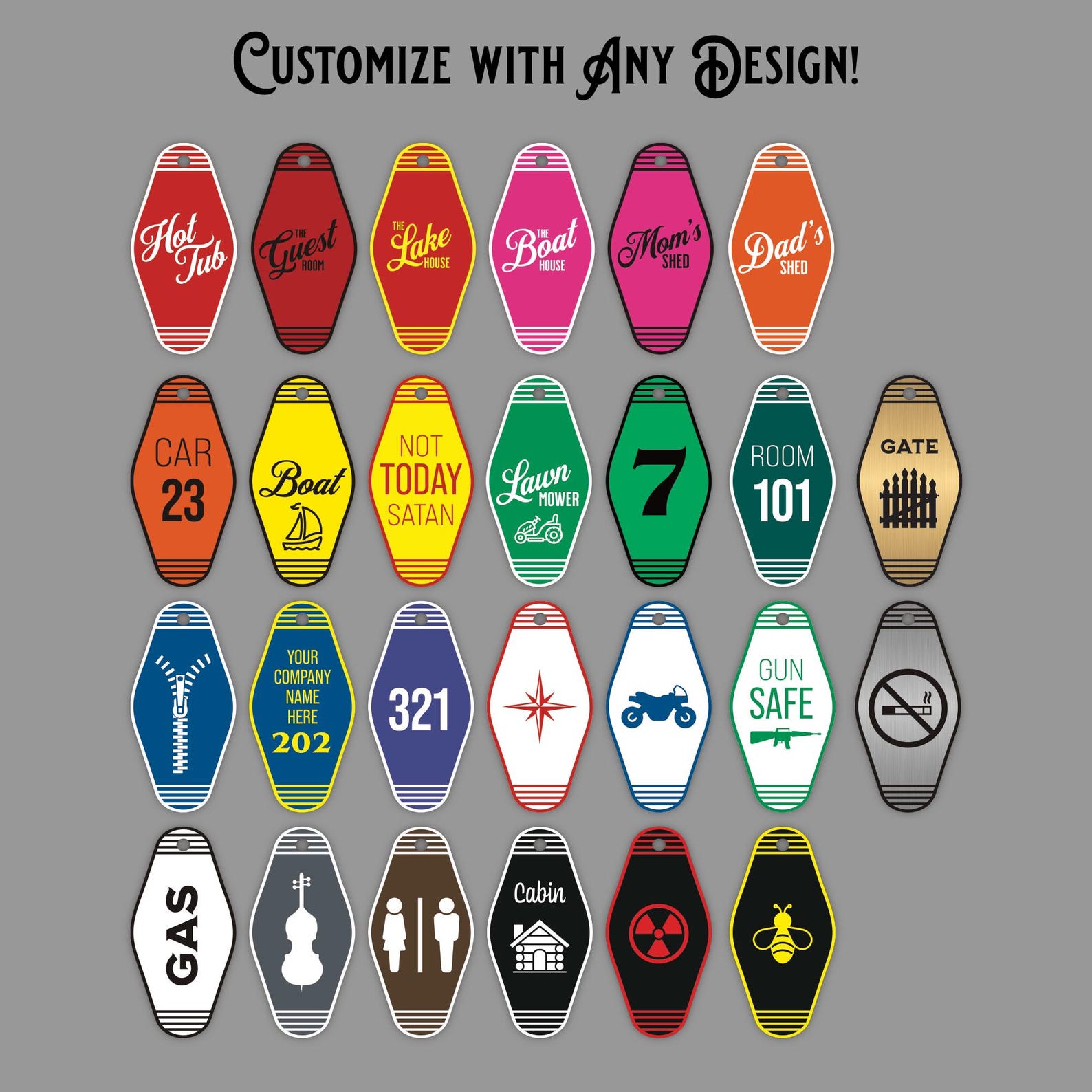Custom Personalized Hotel Key Tags, Custom Luggage Tags, Laser Cut ...