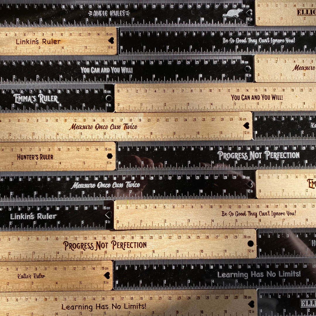 Personalized Rulers | 6 Inch or 12 Inch Wood or Acrylic Rulers | Great ...